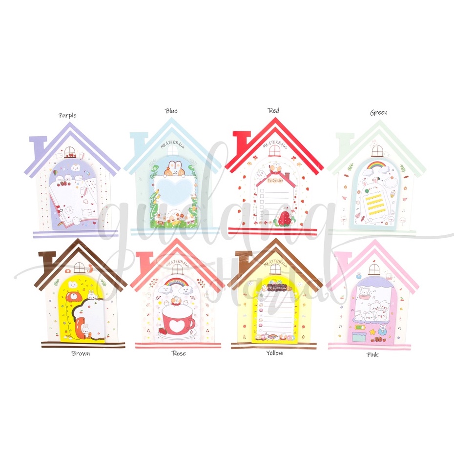 Sticky Notes Home Model Notes Unique House Motif DIY Scrapbook GH ...
