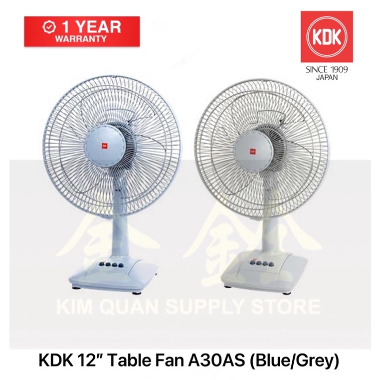KDK 12” Desk/Table Fan A30AS [Blue/Grey] ~ [One Year Warranty] | Shopee ...