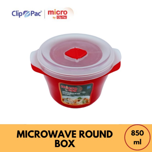 Microwave Round Deep Box - Red With/Without Handle (500ml 850ml & 900ml ...