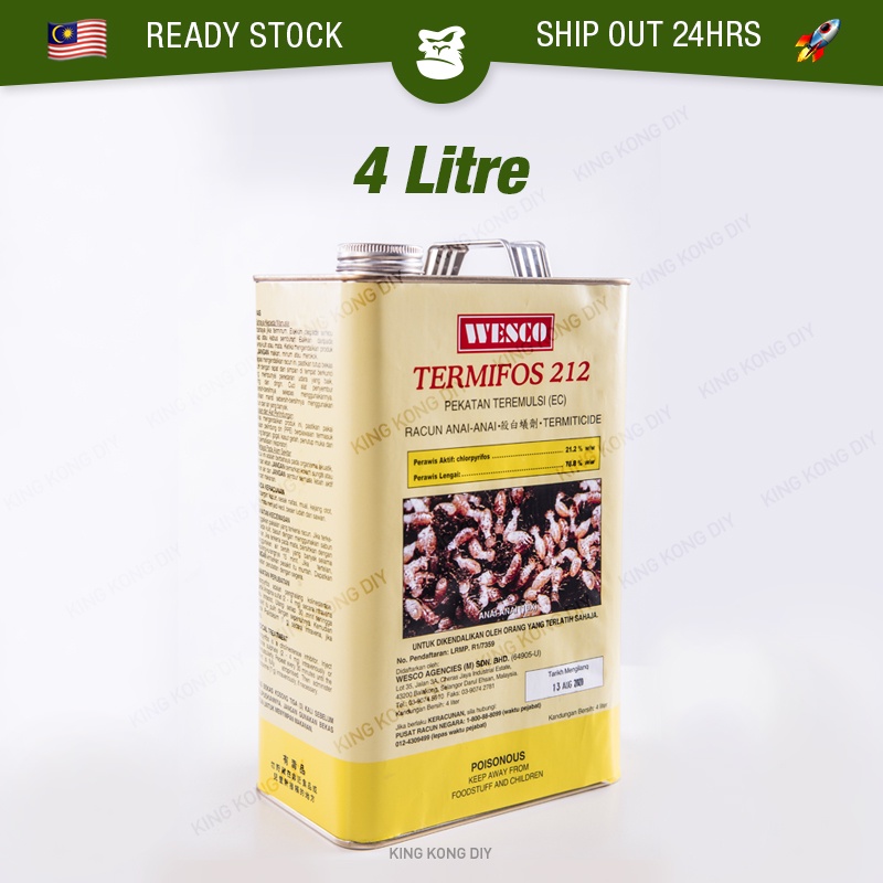 4L WESCO Termifos 212 Racun Anai-Anai Ubat Termite Termicide Killer ...