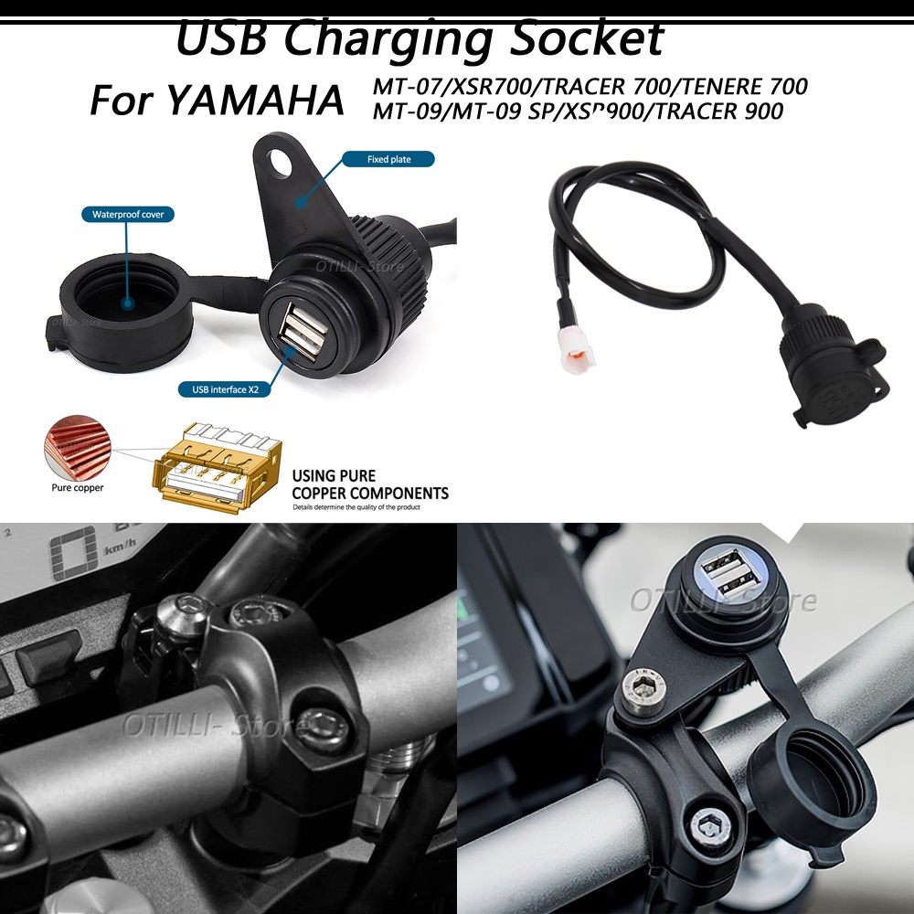 【#Free Shipping#】MT-09 SP Motorcycle Accessories Dual USB Charger Plug ...