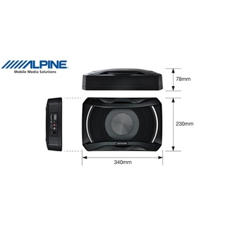 Alpine Subwoofer Underseat Woofer PWE-T080OC / SWE-1080 160W Car Audio ...