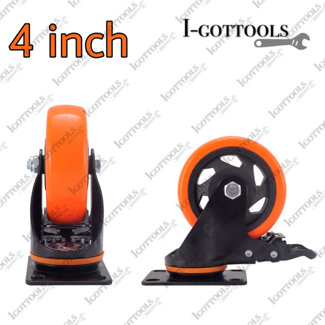 4'' Swivel Caster Wheels Heavy Duty with Brake, Locking Casters for ...