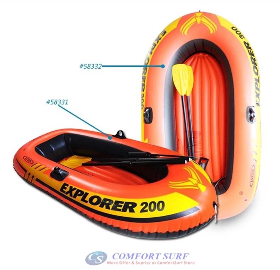 INTEX 58329/ 58331 / 58332 Inflatable Swimming Boat 1/ 2 / 3 persons ...