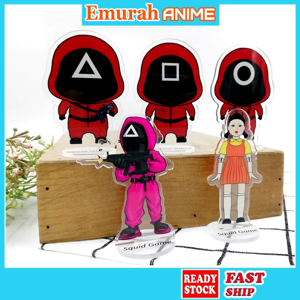Squid Game Acrylic Standee 8cm Figure Model Plate Holder Cake Deco ...