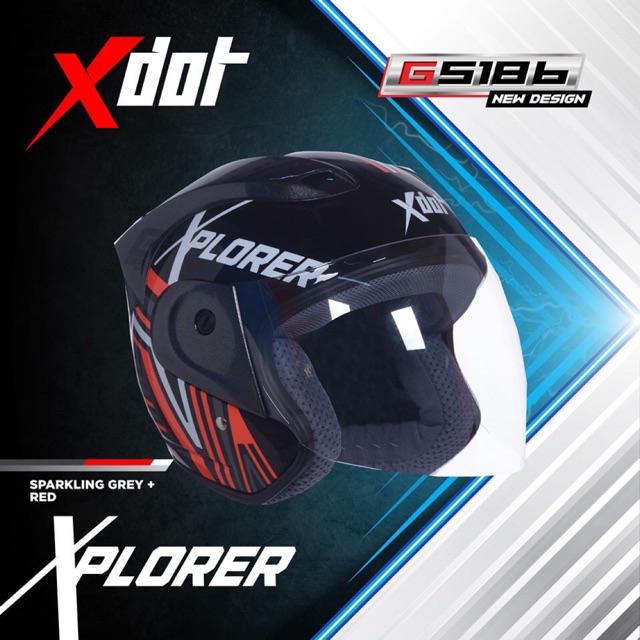 DESIGN BARU XDOT G518B HELMET XDOT G518 Helmet Motor Siap Visor 518b ...