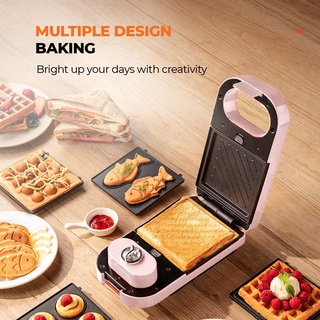 Waffle Maker Trays 8 In 1 Sandwich Maker Tray Pembakar Waffle | Shopee ...