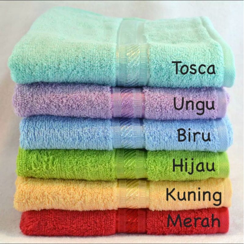 MERAH PUTIH Red and white brand towel size 70*140 grade A | Shopee Malaysia