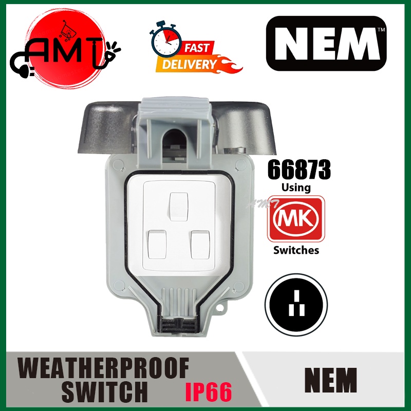 NEM MK WEATHERPROOF SWITCH 3GANG SWITCH IP66 66873 | Shopee Malaysia