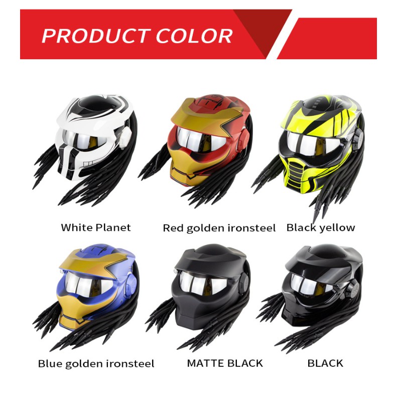 🔥🔥 100% ORIGINAL SOMAN SM958 MOTORCYCLE HELMET FULL FACE IRONMAN HELMETS PREDATOR | Shopee Malaysia