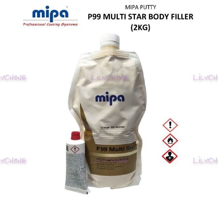 Ready Stock Mipa P99Multi Star Polyester Putty Body Filler simen besi ...