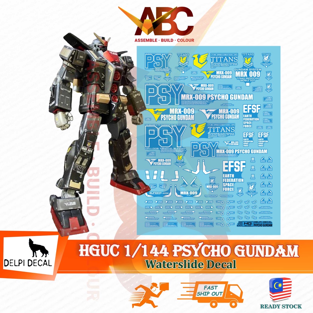 [Delpi] Waterslide Decal - HG 1/144 Psycho (From Korea) HGUC MRX-009 ...
