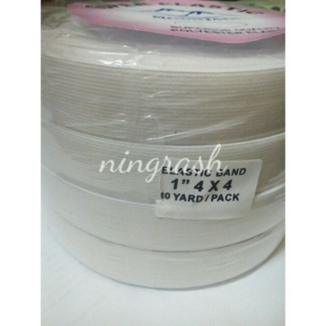 🔥🔥(1 ROLL) Getah kain/Getah pinggang/polyester elastic band 1" | Shopee ...