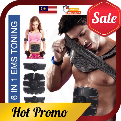 [ READY STOCK ] Smart Fitness 6 in 1 Easy To Use Core Abdominal Arm Thigh Muscle Toning EMS ...