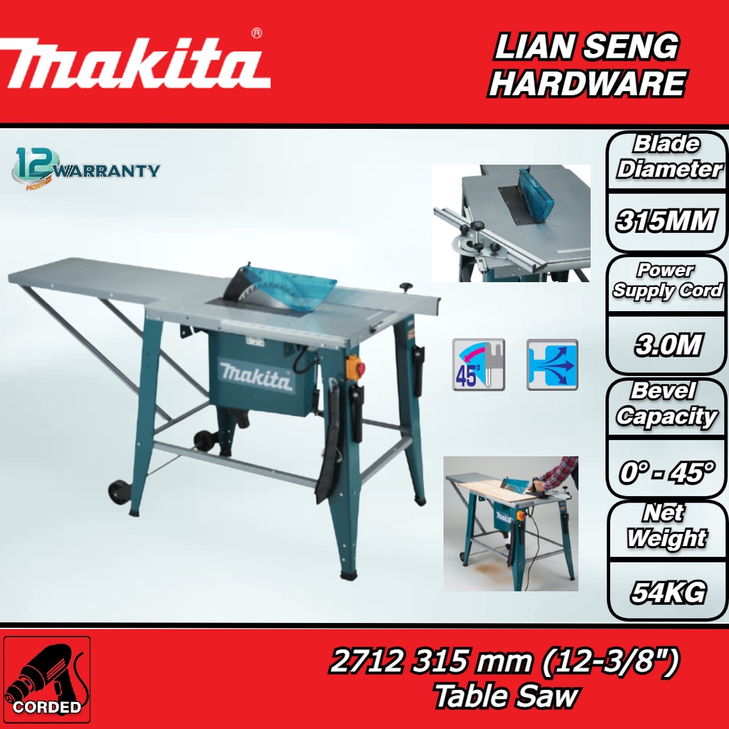 MAKITA 2712 315MM (12-3/8'') TABLE SAW | Shopee Malaysia