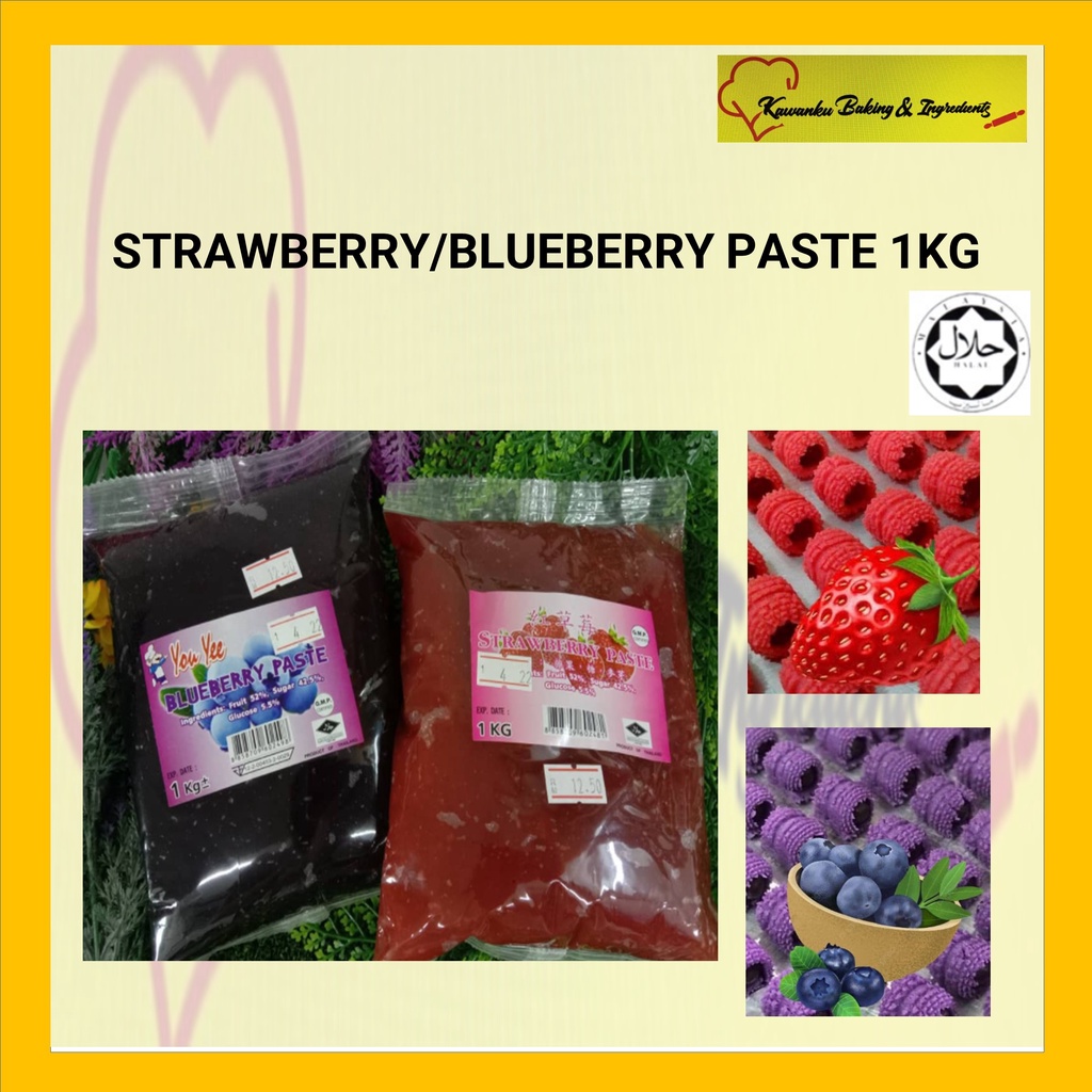 🔥Offer item 🔥YOU YEE Blueberry / Strawberry Paste 1kg (For Tart Tat ...