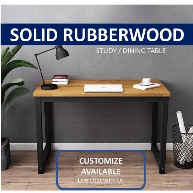 [Grenzo 333]Solid rubberwood Study/Gaming/Dining Table Meja 桌子 | Shopee ...