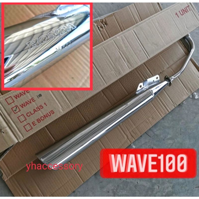 HONDA WAVE100 EXHAUST ( OEM ) // HONDA W100 WAVE 100 EKZOS MUFFLER PIPE ...
