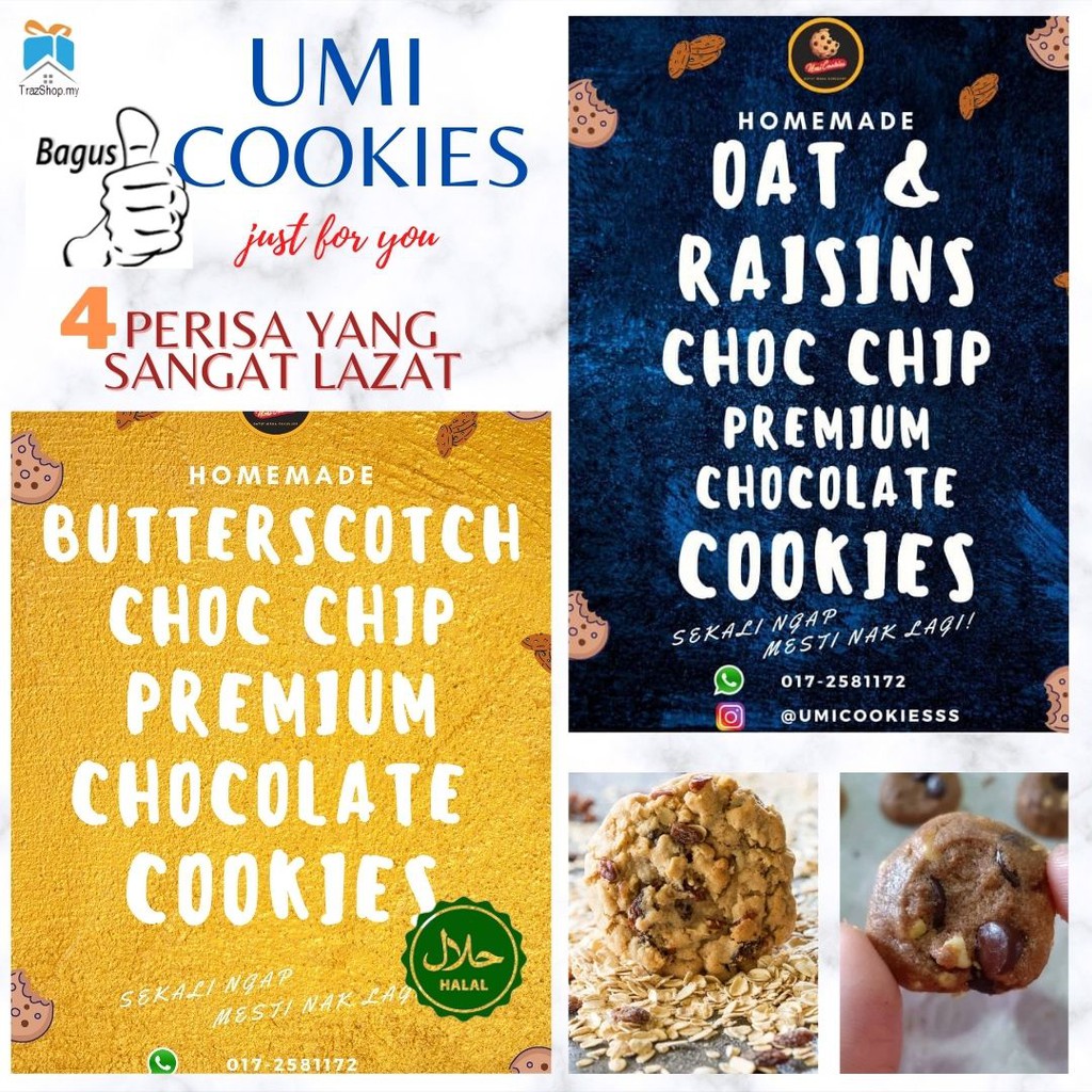 Freshly Baked Homemade Chocolate Chip Mini Cookies Famous Brand `Umi ...