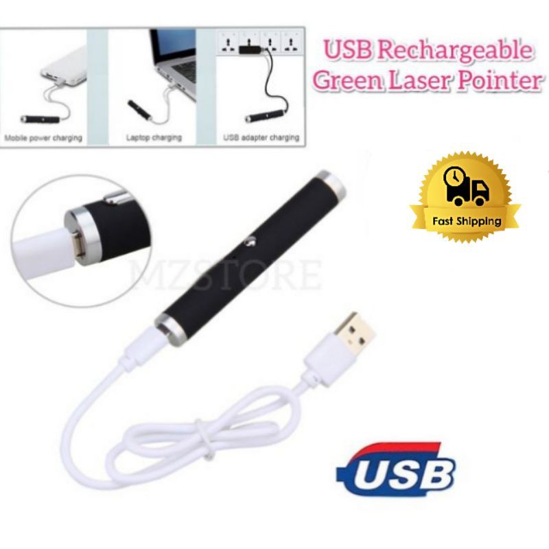 USB Rechargeable Green/Red Laser Pointer 532mm Laser Pointer | Shopee ...