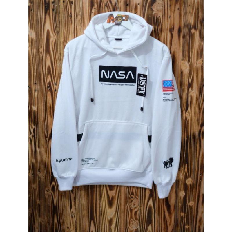 Sweater Hoodie Nasa APPE/Sweater Hoodie Nasa Flag Motif Thick Material ...