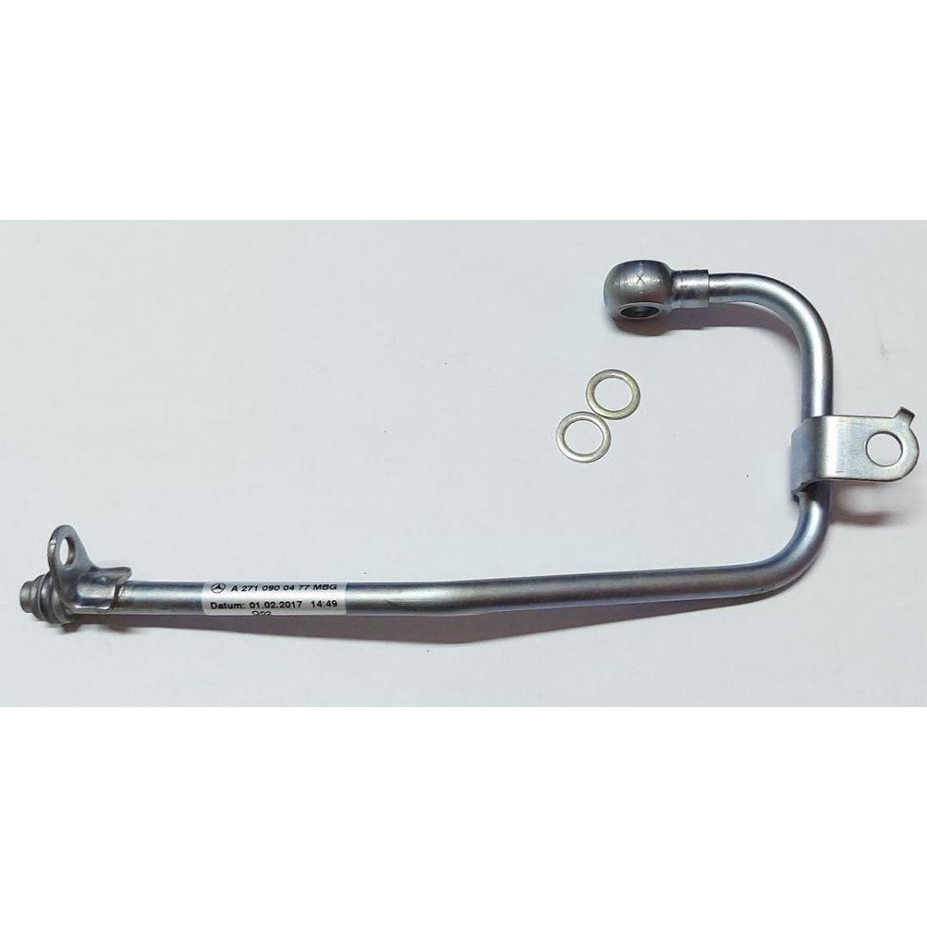 Mercedes Benz Original Turbo Oil Feed Line Metal Hose W204 W212 W207 ...