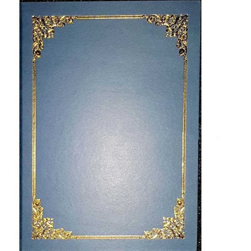 A4 Gold Certificate Hardcover Folder with gold hotstamping frame / A4 ...