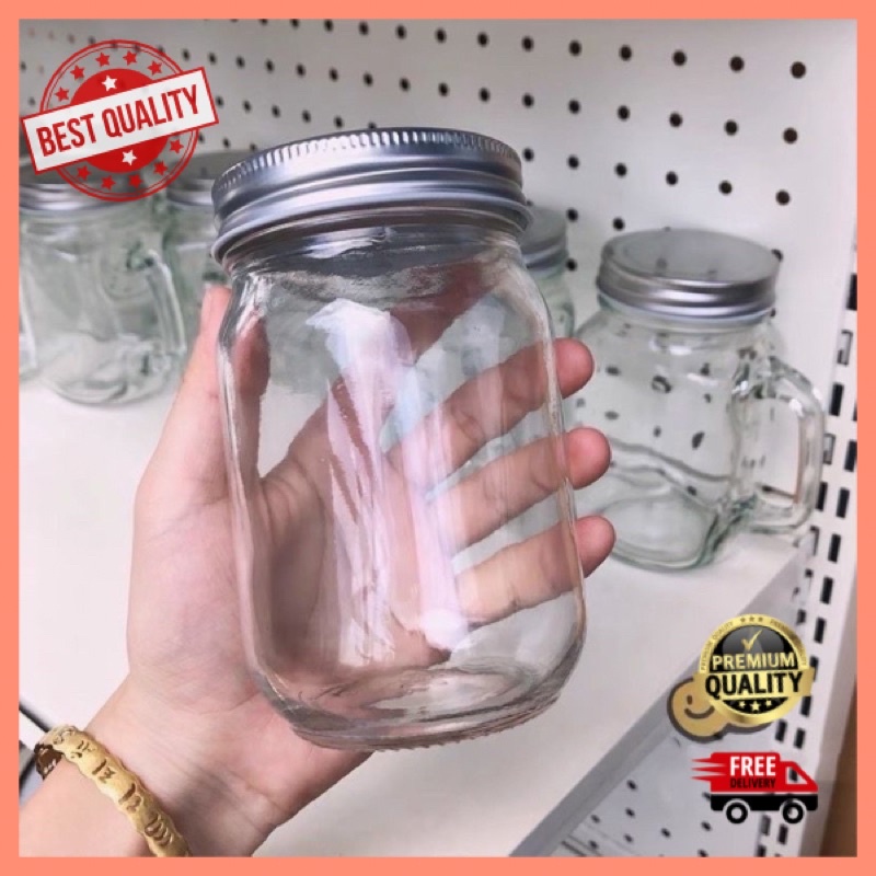 🔥READY STOCK🔥380ml / 500ml /720 ml WIDE MOUTH Ball Mason Jar ...