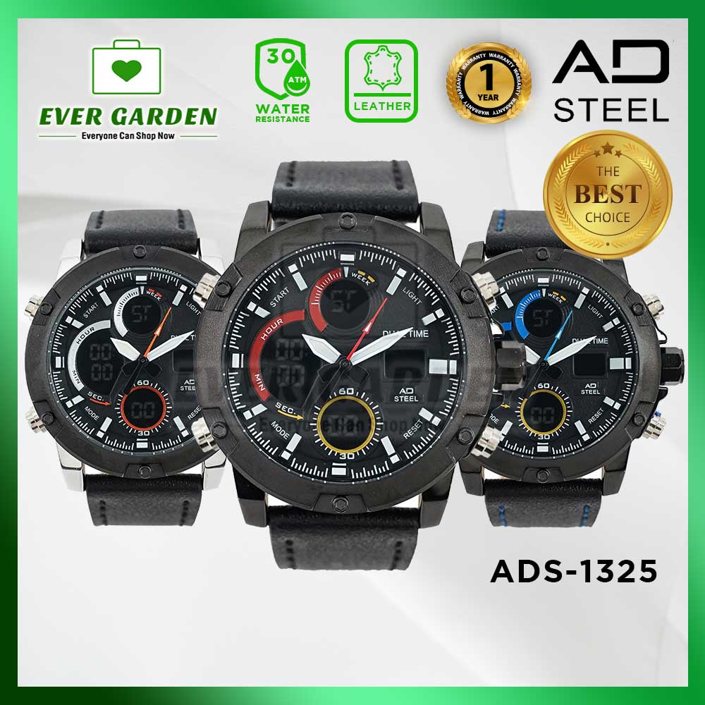 Evergarden AD-STEEL AD1325 Analog-Digital Sport Men Watch Disply LED ...