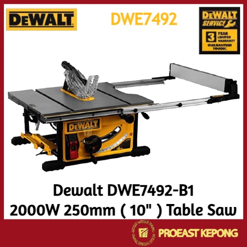 DEWALT - [ DWE7492 ] 2000W 250mm (10'') Table Saw | Shopee Malaysia