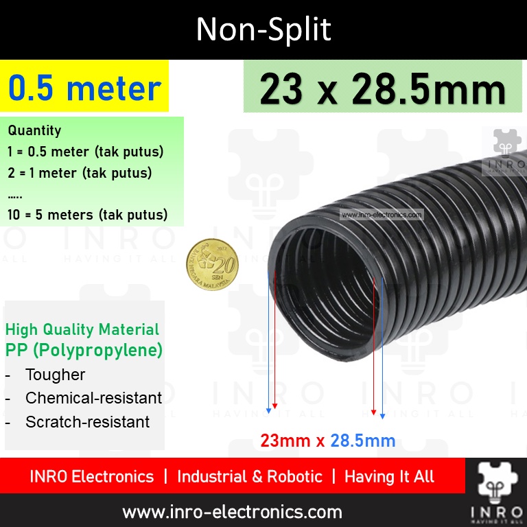 [1m 5m] Flexible Corrugated PVC Conduit, Automotive Wire Conduit ...