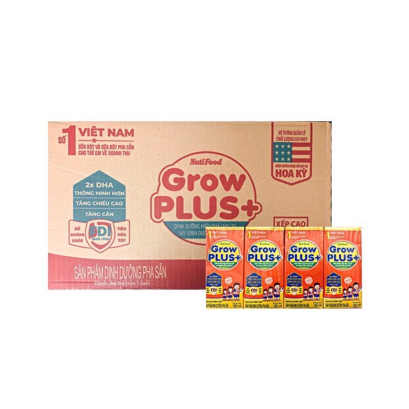 Nutifood Grow Plus Milk Carton Red 48h x 180ml (New Model) | Shopee ...