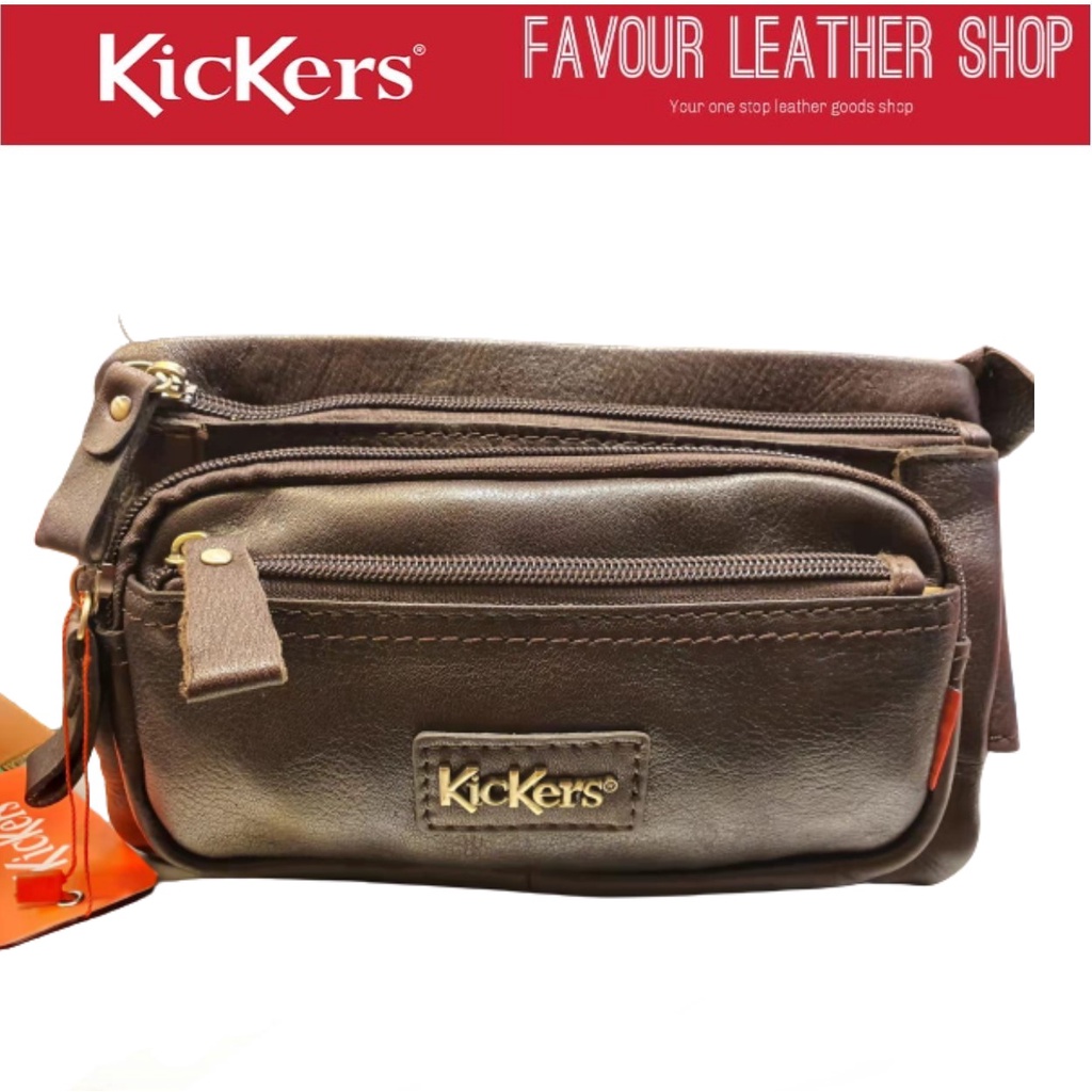Kickers Genuine Leather Waist Pouch/Bag (1KIC-W-88438) | Shopee Malaysia