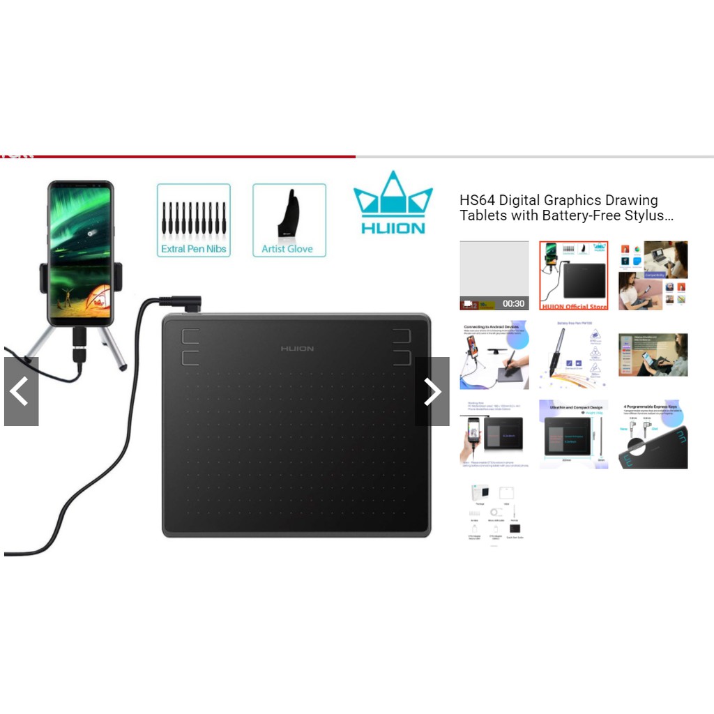 HUION HS64 READY STOCK | Shopee Malaysia