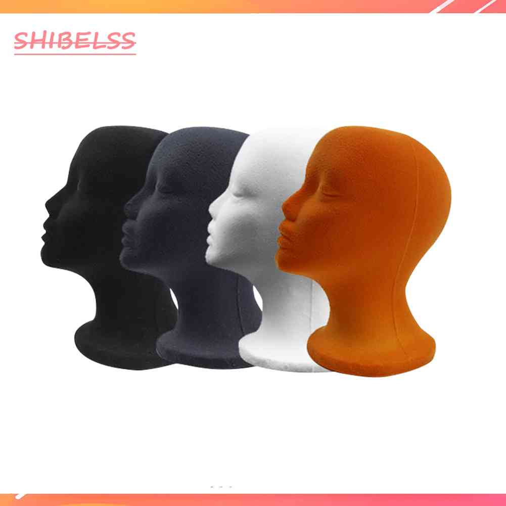 Flocking Foam Female Mannequin Head Wigs Glasses Cap Display Holder ...