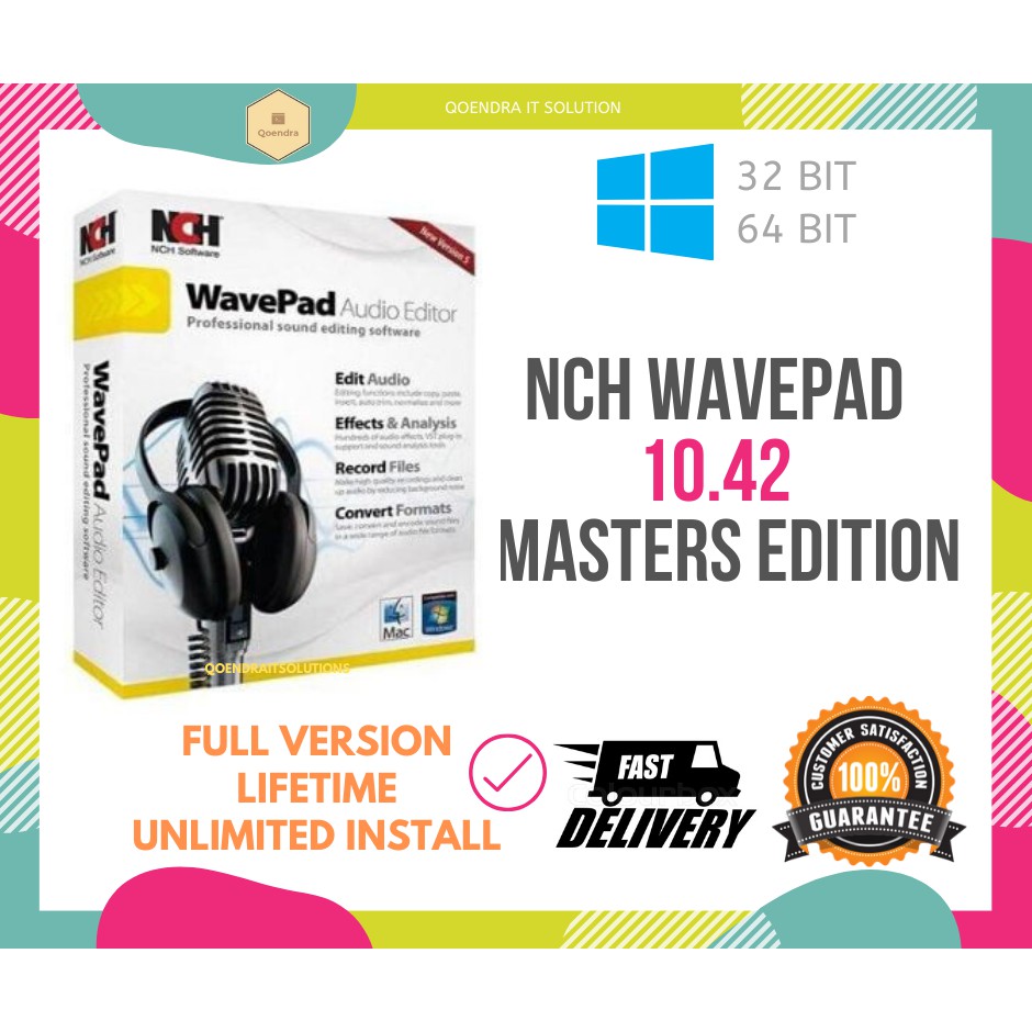 🔥HOT🔥 NCH WavePad 10.42 Masters edition | Easy Install | Lifetime | Full Version | Shopee Malaysia