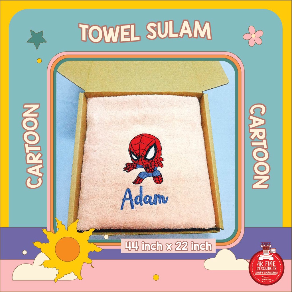 Sulam Gambar Cartoon *Tuala Lembut Utk Kanak Umur 7 - 12 tahun ...