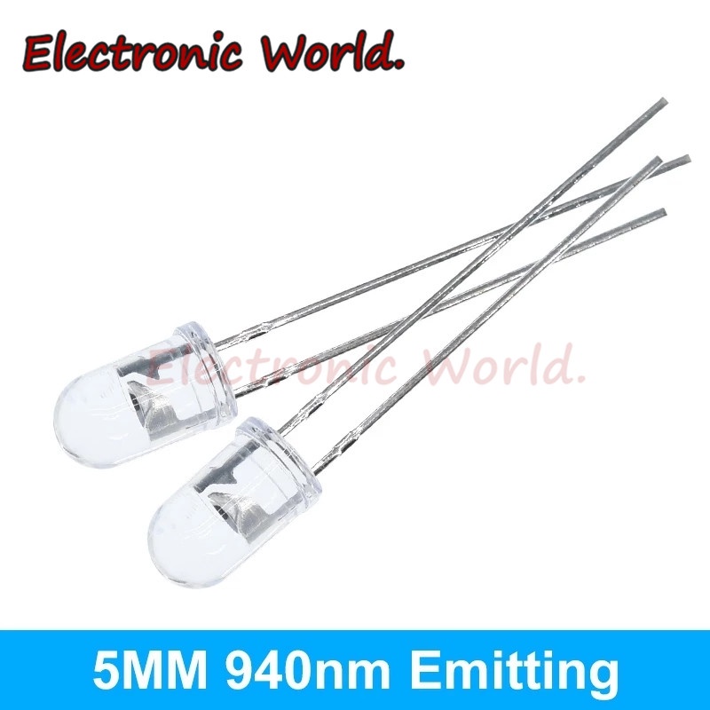 10 3MM 5MM 940nm Infrared Receiver Tube Transmitter Photosensitive Diode LED Sensor | Shopee ...