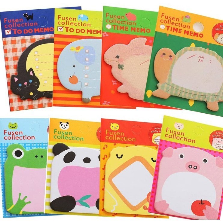 Cartoon Post-it notes cartoon notebook Cute note paper Student ...