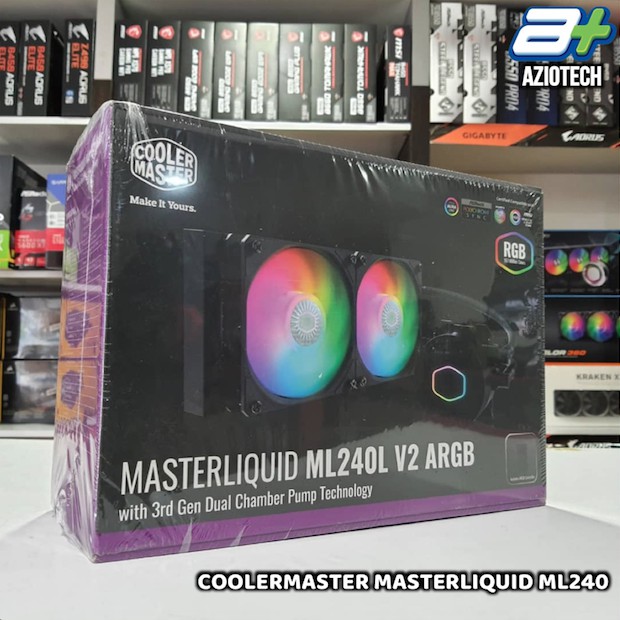 COOLER MASTER MASTERLIQUID ALL-IN-ONE LIQUID COOLER 240L V2 | Shopee ...