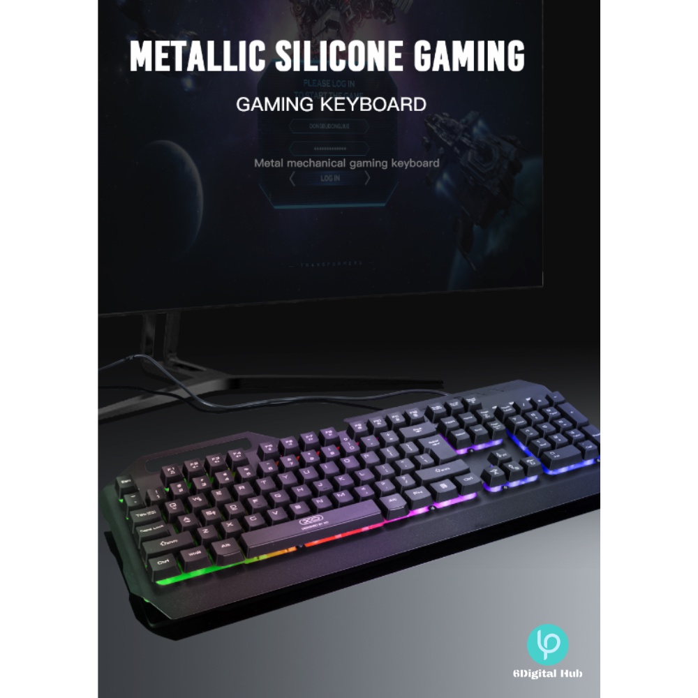 XO KB01 RGB BACKLIT METAL GAMING KEYBOARD | Shopee Malaysia