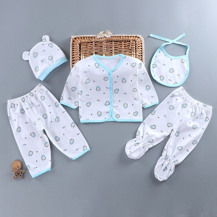 Baby Clothes Set 5 in 1 Gift / Baby Newborn Gift Set with Paint Motif ...