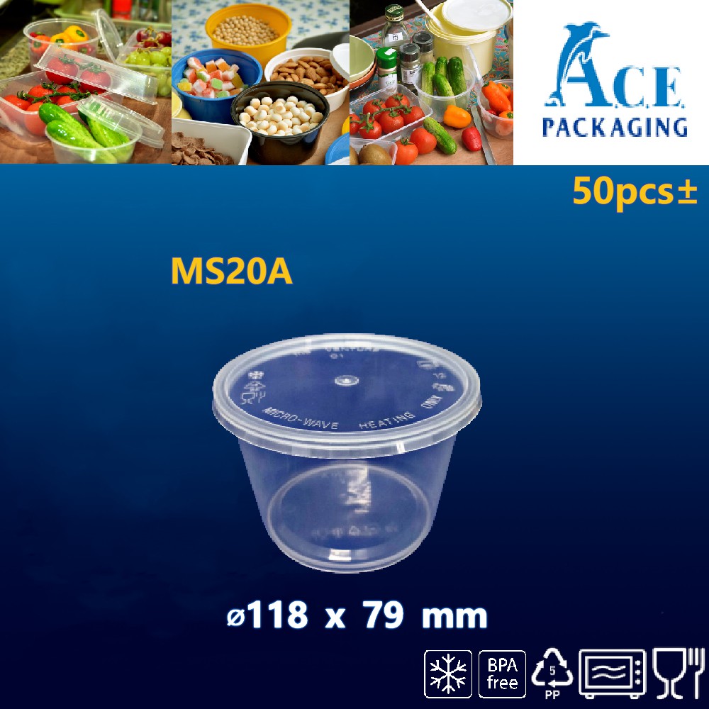 Microwave Disposable Round Plastic Food Container/Take Away Container ...