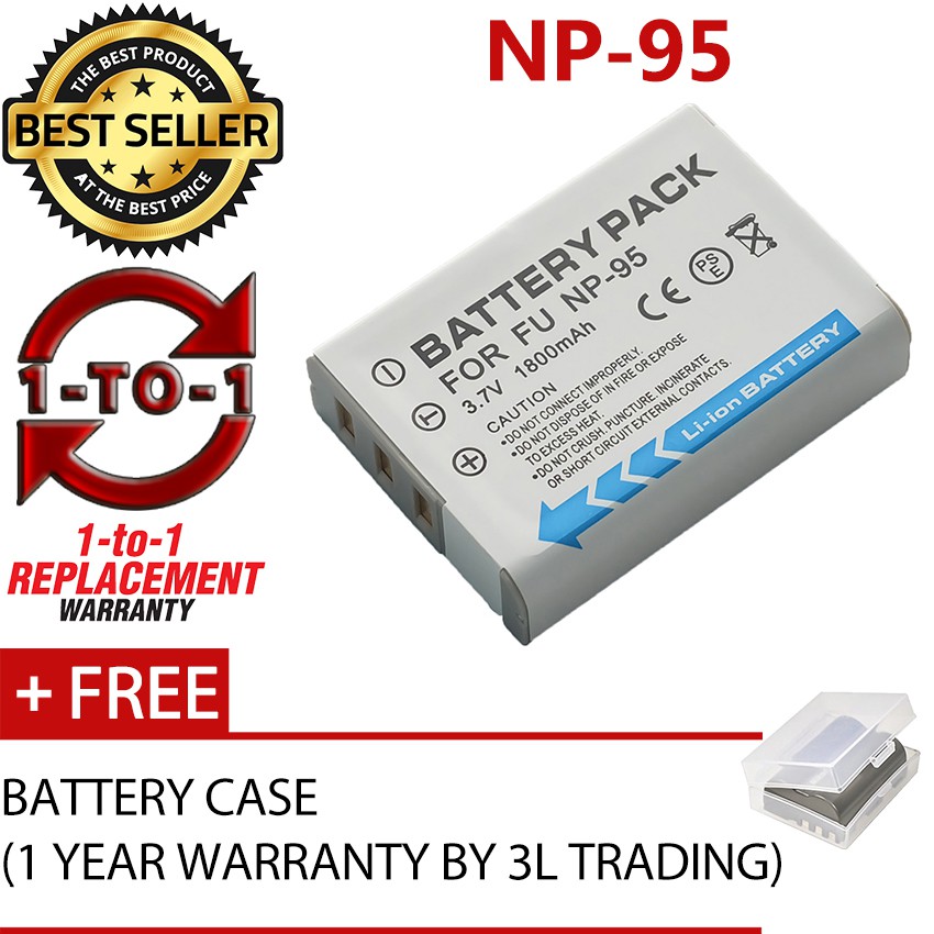 (COMPATIBLE) NP-95 Battery for Fujifilm X100F X100T X100S X100 X70 X30 ...