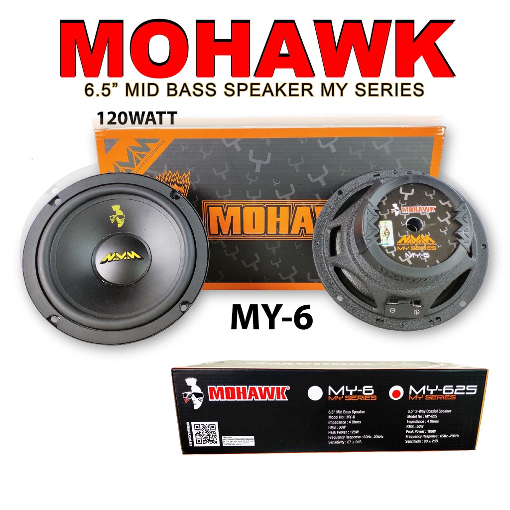 MOHAWK MY Series Mid Bass Car Speaker (6.5") MY-6 | Shopee Malaysia
