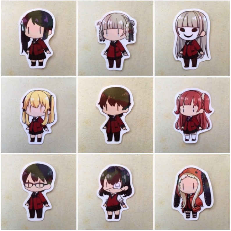 Kakegurui Anime Stickers Chibi, Glossy Laminated | Shopee Malaysia