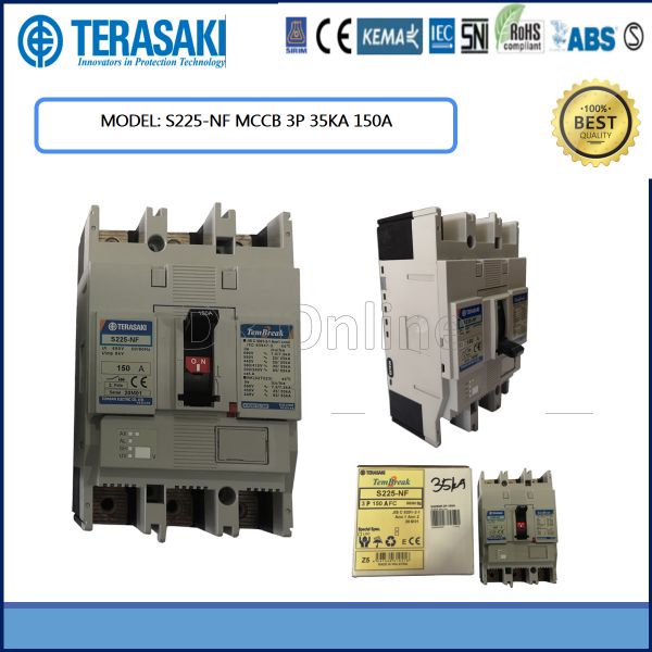 TERASAKI MCCB 3POLE MOULDED CASE CIRCUIT BREAKER MCCB 3P 35KA 150A（S225NF） | Shopee Malaysia