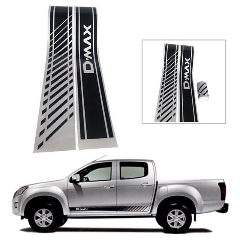 (2pcs) 1 Set D-MAX ISUZU Side Body Cutting Sticker Cars Vinly Decals ...