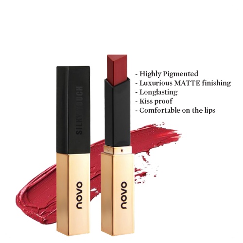 Novo Matte Lipstick Silky Velvet Moisturizing Long Lasting Waterproof ...