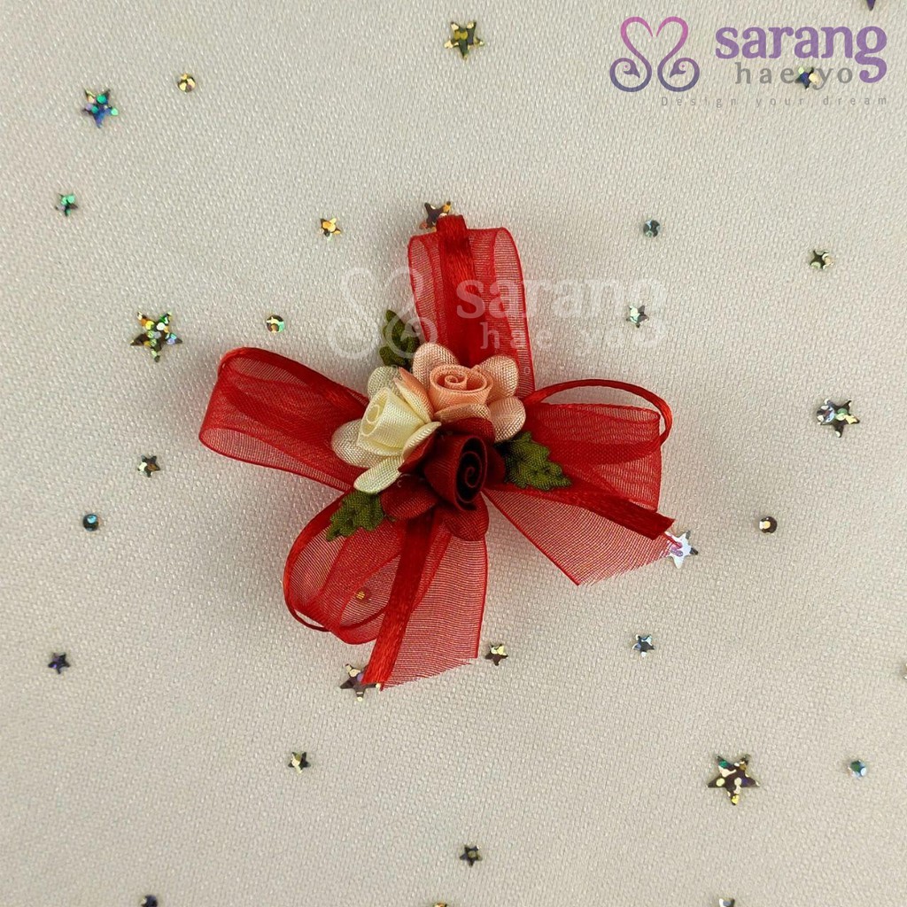 Flower ribbon Goodies flower Bunga kecik Bunga SatinRibbon Hiasan ...